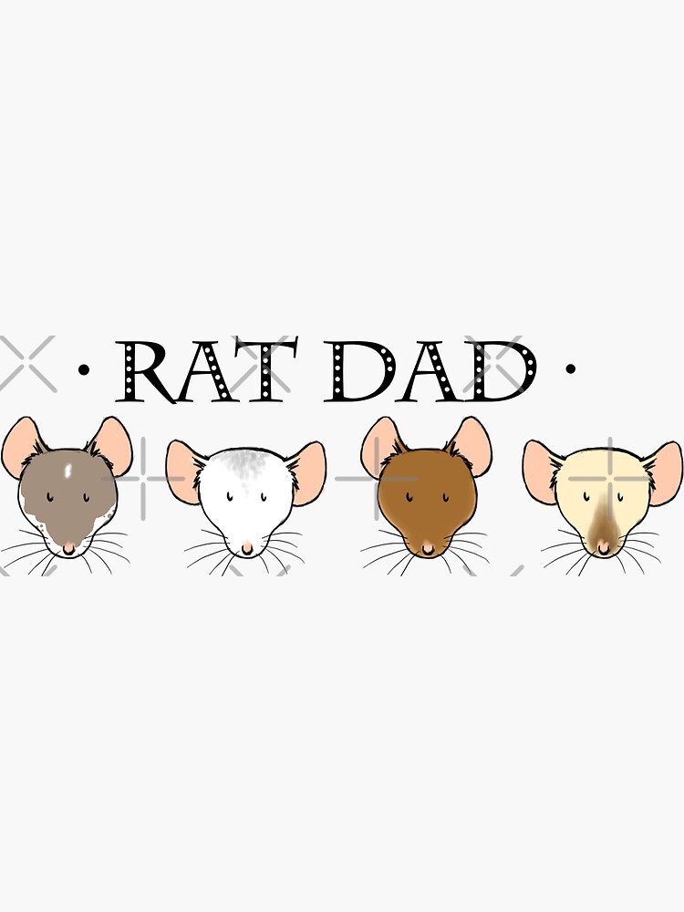 "Rat Dad" Sticker by sillybadger | Redbubble