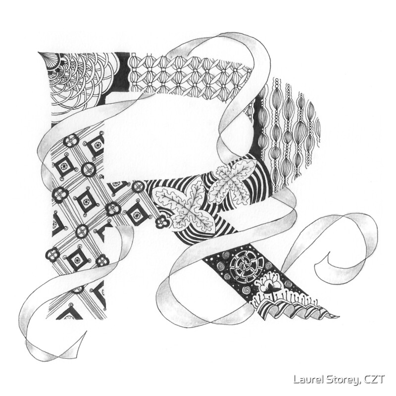 "Zentangle®-Inspired Art - Tangled Alphabet - R" by Laurel Storey, CZT ...