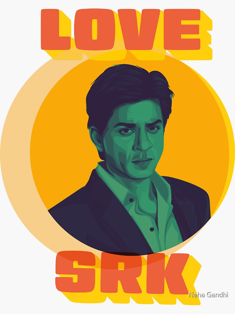 "Shah Rukh Khan - SRK LOVE " Sticker for Sale by killswitch99 | Redbubble