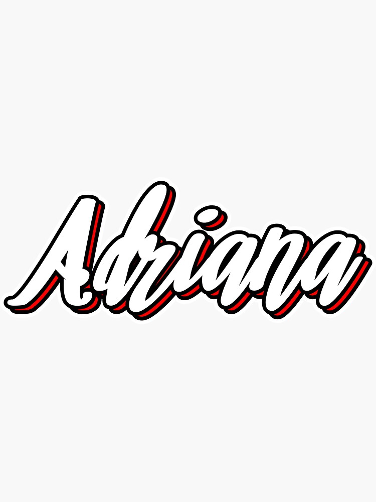 "Adriana first name - hand lettering design" Sticker for Sale by sulies ...