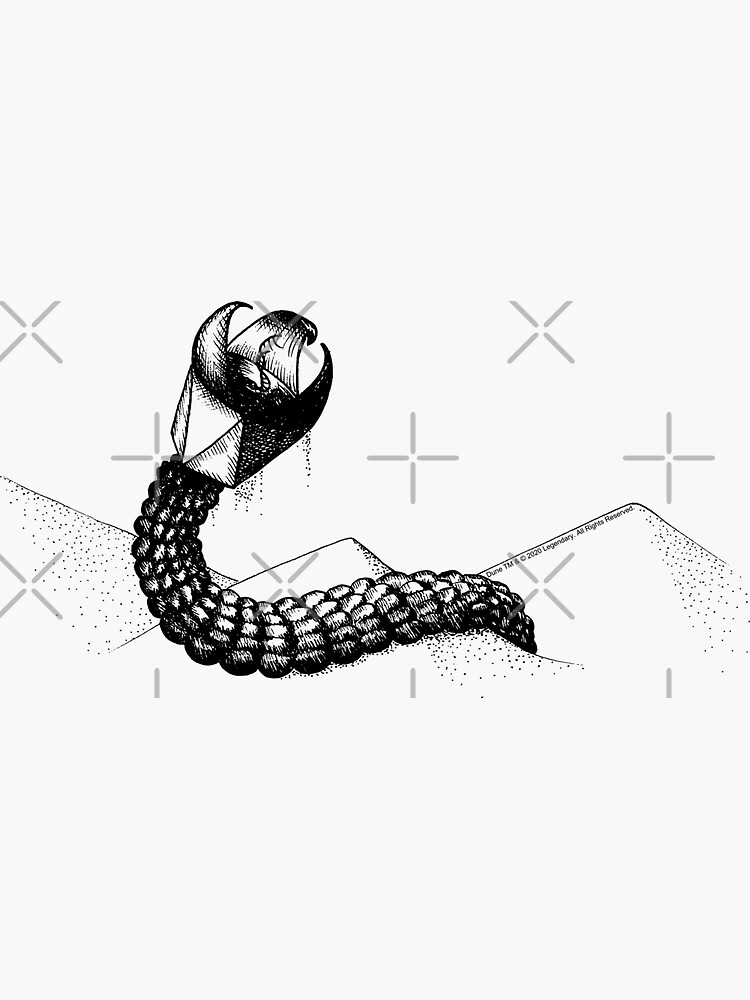 "Dune giant phage sand worm" Sticker for Sale by Jellie | Redbubble