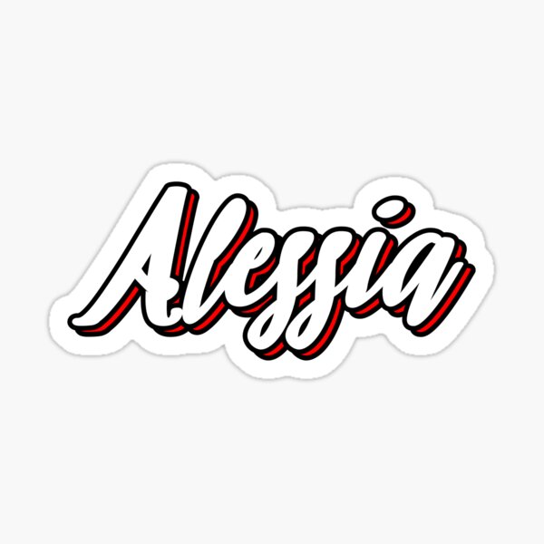 "Alessia first name - hand lettering design" Sticker for Sale by sulies ...