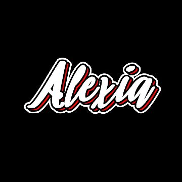 Pegatina con la obra «Nombre de Alexia - diseño de letras a mano» de ...