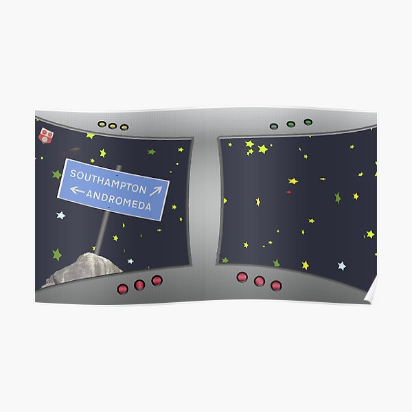 "Cartoon Flying home. An intergalactic traveller passes a road sign ...