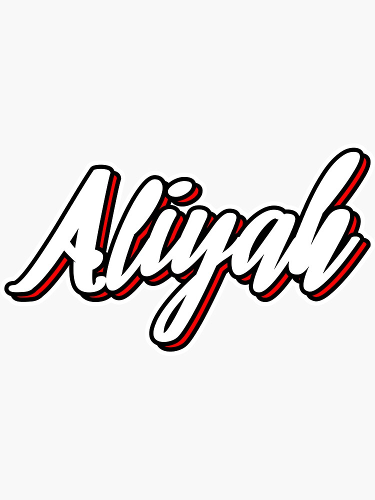 "Aliyah first name - hand lettering design" Sticker by sulies | Redbubble