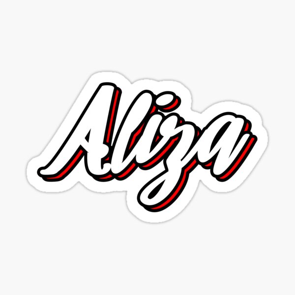 "Aliza first name - hand lettering design" Sticker by sulies | Redbubble
