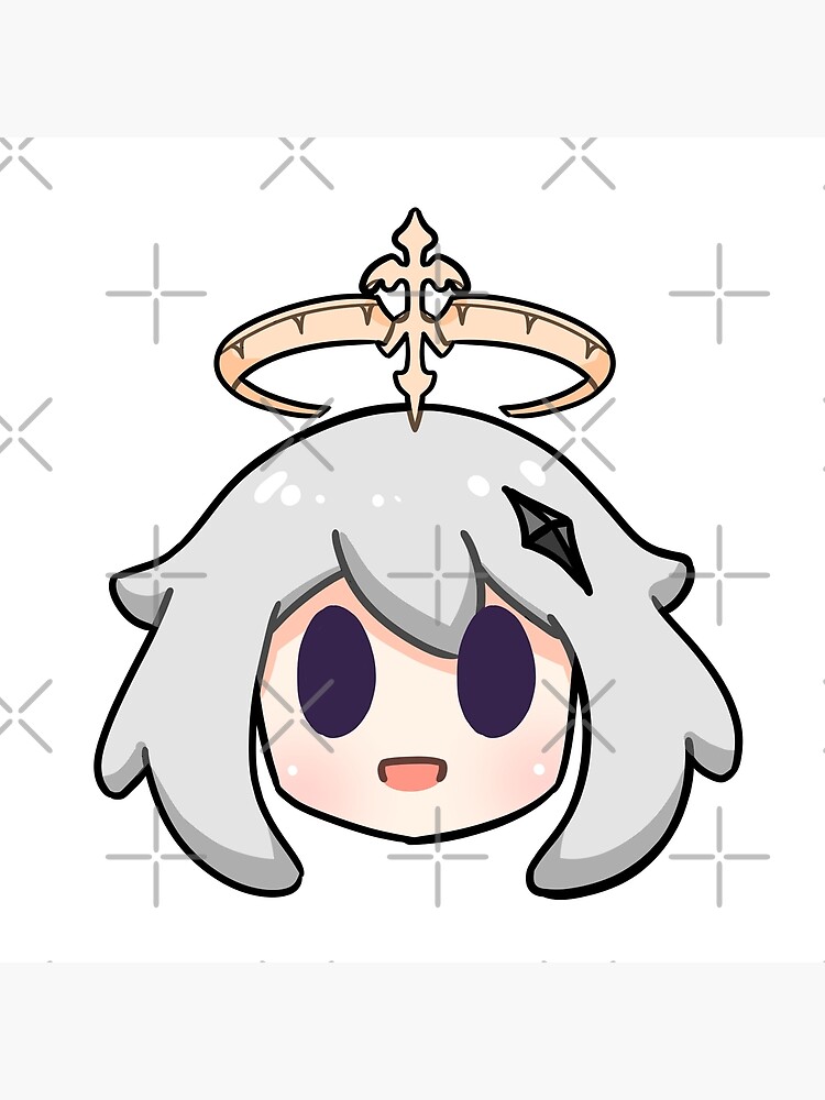 "Genshin Impact Paimon chibi head" Poster for Sale by Morcawork | Redbubble