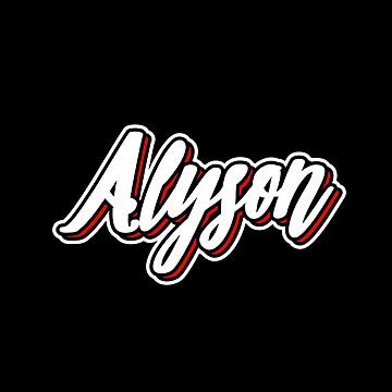 "Alyson first name - hand lettered design" Sticker by sulies | Redbubble