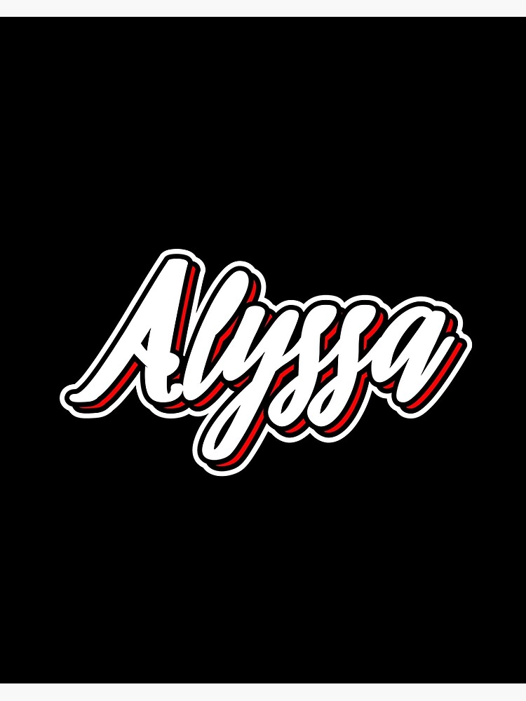 "Alyssa first name - hand lettering design" Art Board Print by sulies ...