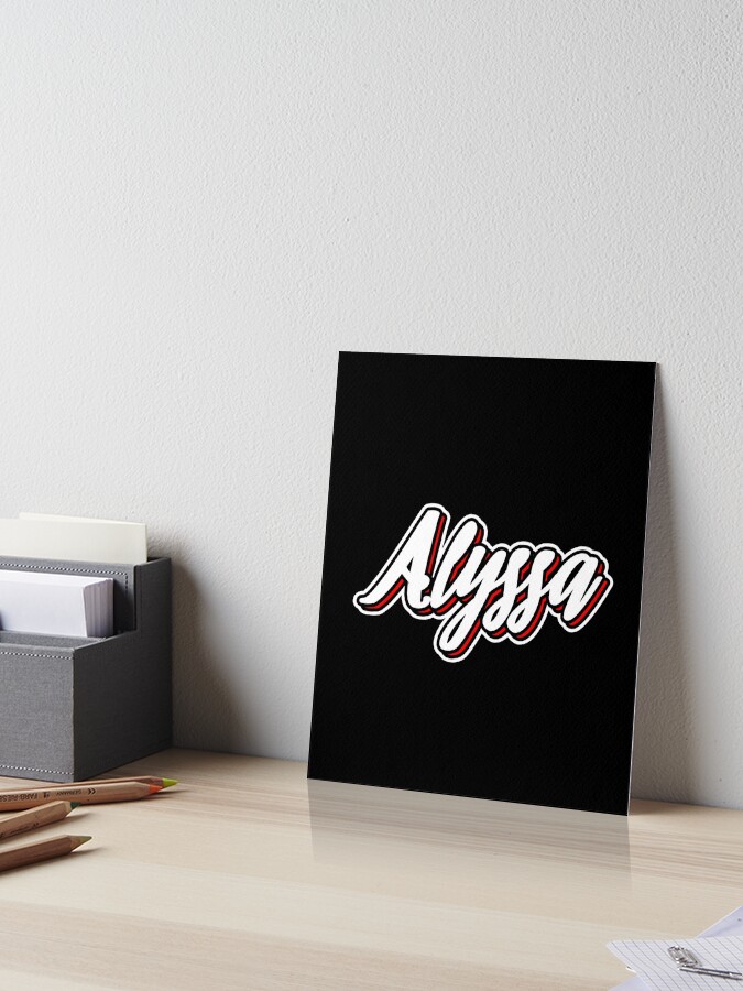 "Alyssa first name - hand lettering design" Art Board Print by sulies ...
