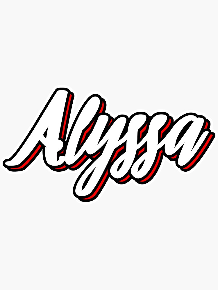 "Alyssa first name - hand lettering design" Sticker for Sale by sulies ...