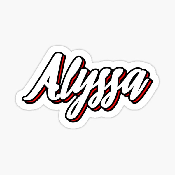 "Alyssa first name - hand lettering design" Sticker for Sale by sulies ...