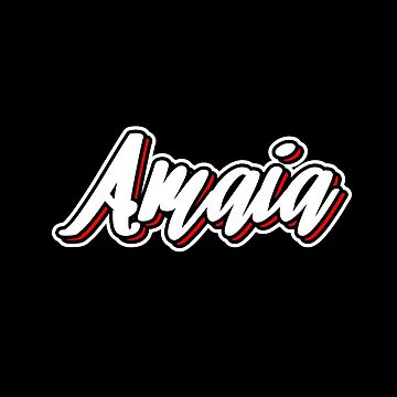 Pegatina con la obra «Nombre de amaia - diseño de letras a mano» de ...