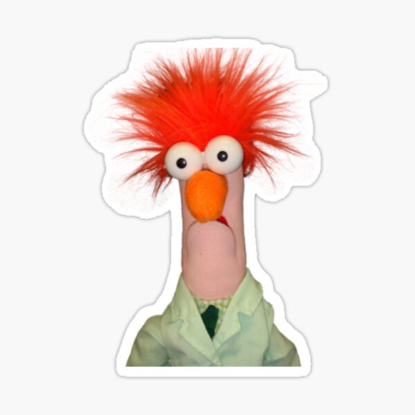 "BEST SELLER - Beaker (Muppet) Merchandise" Sticker by newulmgaz ...