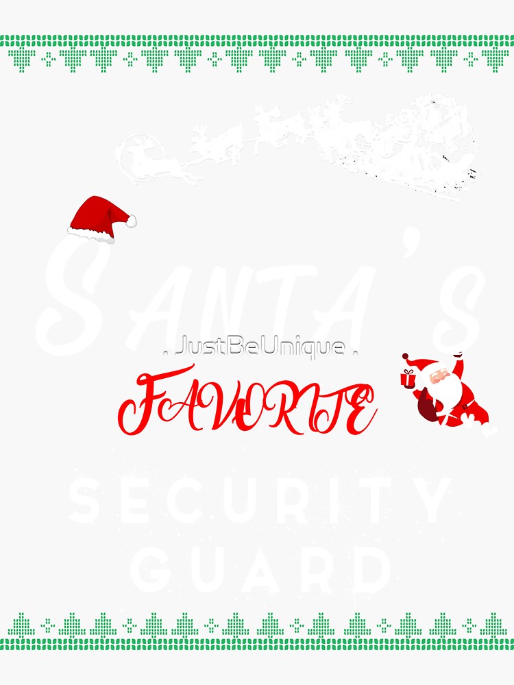 "Santa's Favorite Security Guard " Sticker by jack-trh | Redbubble