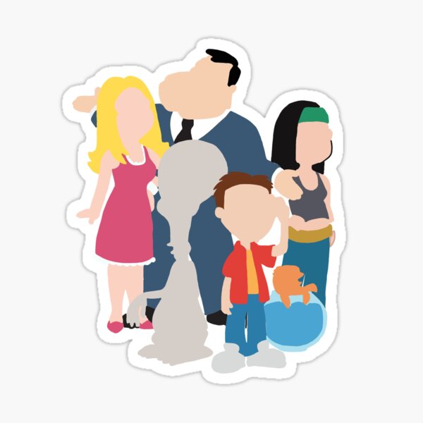 "American Dad Cast" Sticker by renagart | Redbubble
