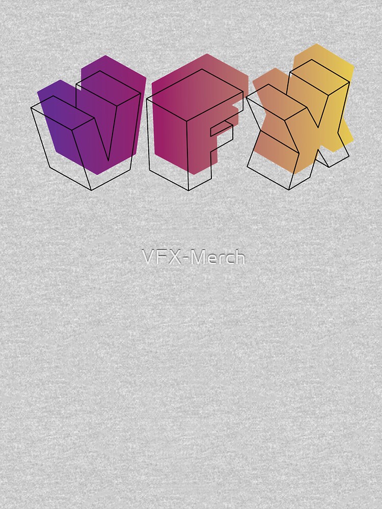 "Offset Outline VFX Purple to Yellow Gradient Letters" T-shirt for Sale ...