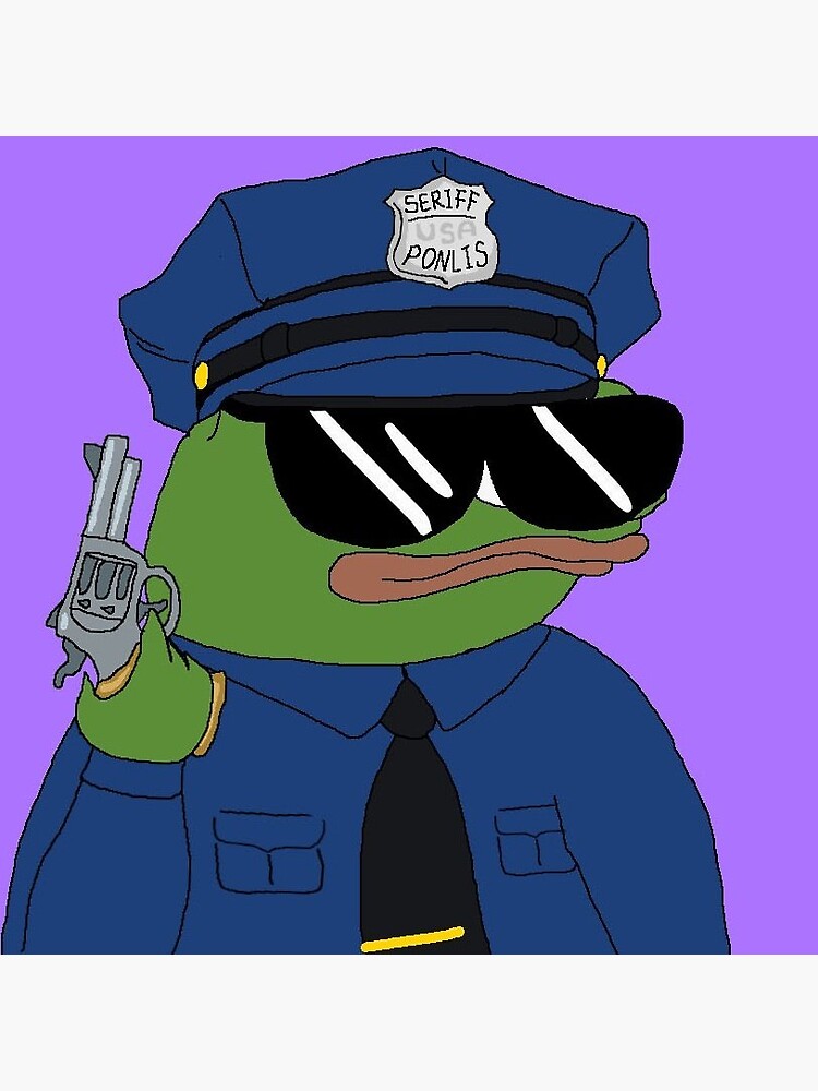 "Police pepe" Sticker for Sale by Config15 | Redbubble