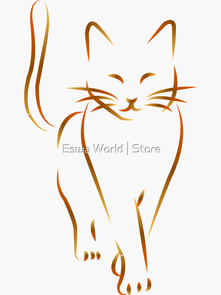 "Cute walk Cat Sticker | cat walk design 2021" Sticker for Sale by ...