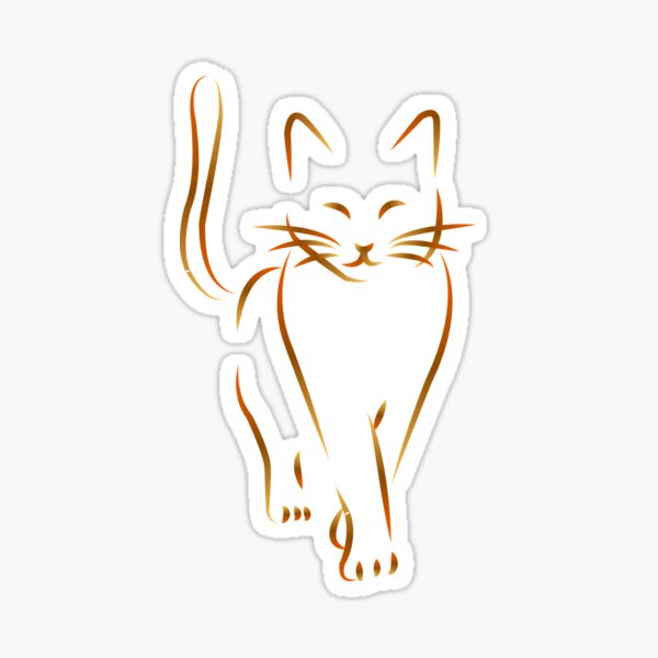 "Cute walk Cat Sticker | cat walk design 2021" Sticker for Sale by ...