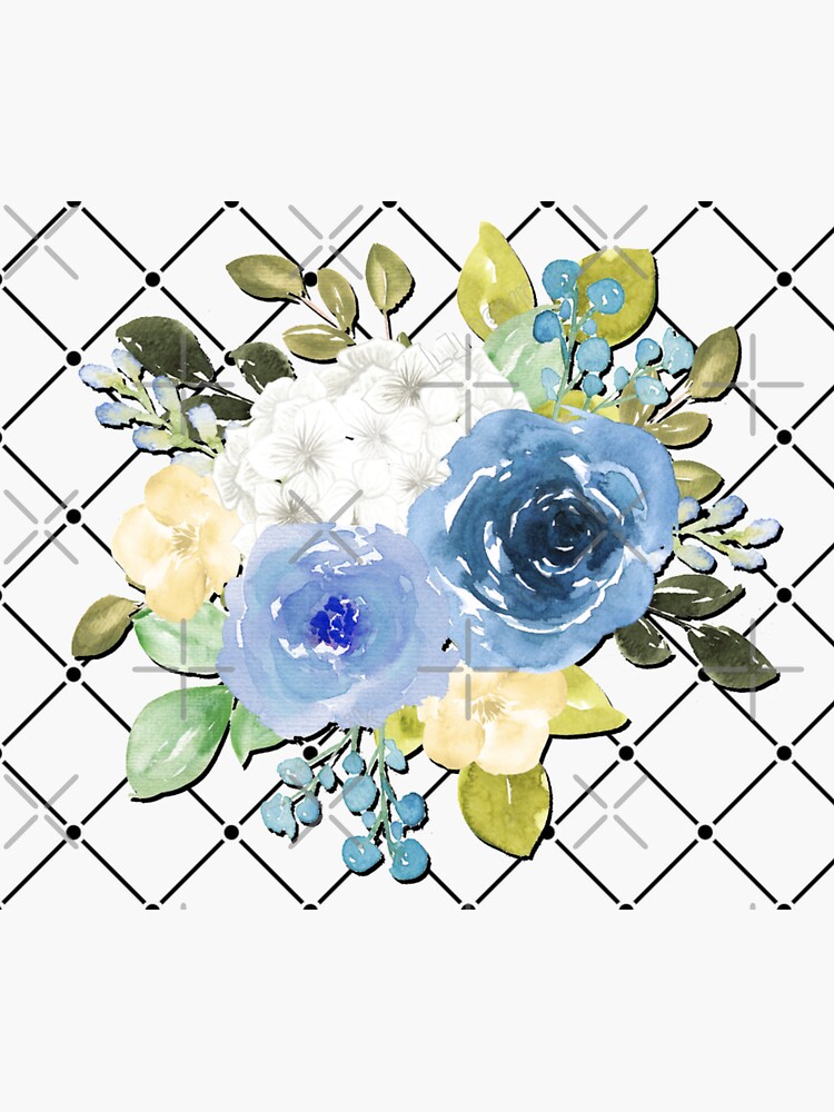 "blue roses" Sticker for Sale by GabsArts | Redbubble