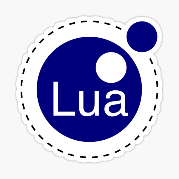 "Lua Logo - Lua Programming Language" Sticker by brokenkneestees ...
