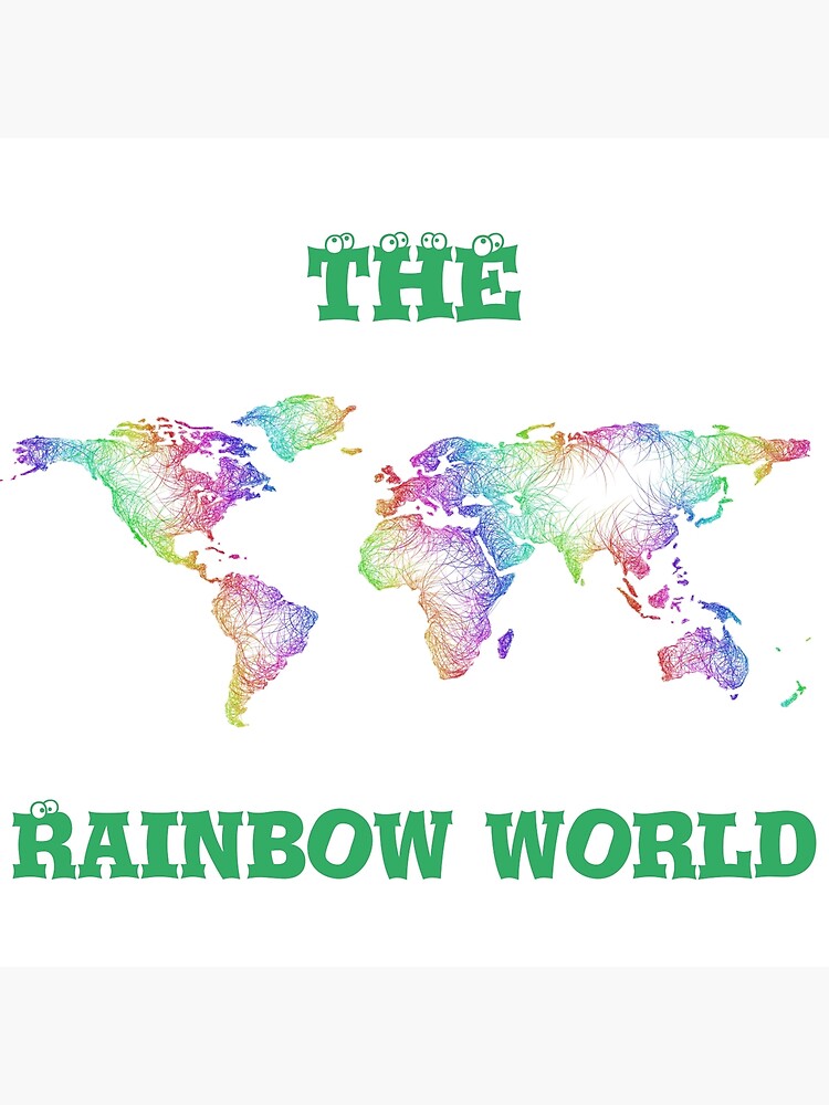 "rainbow world t-shirt" Poster for Sale by jojoblog | Redbubble