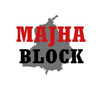 "Majha Block " Sticker for Sale by inderpreetz | Redbubble