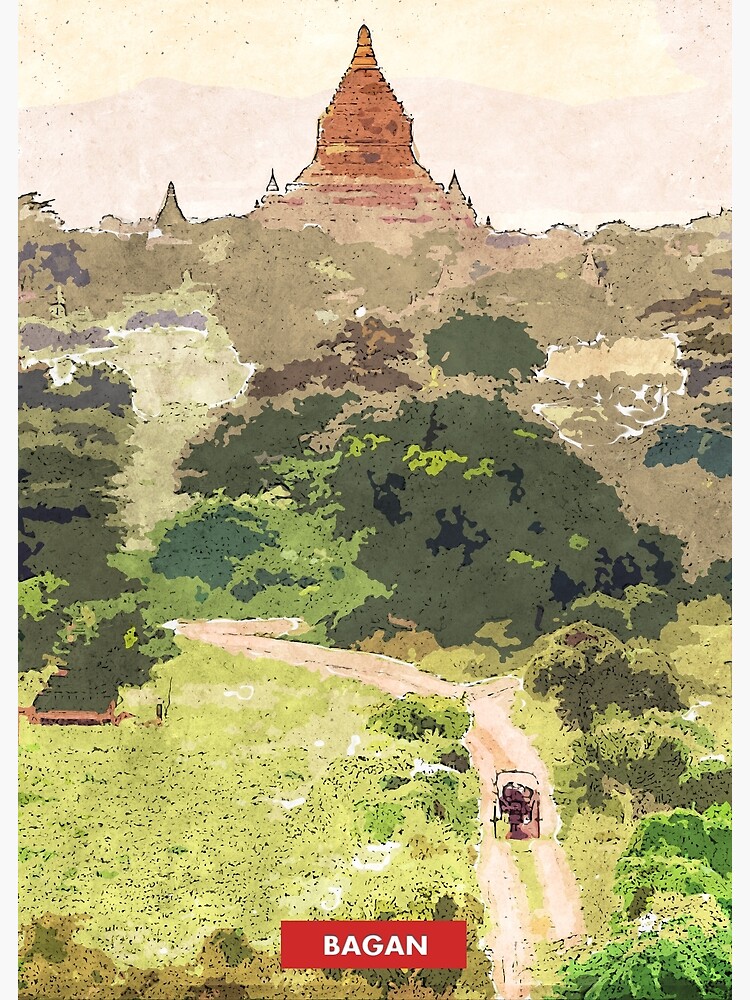 "Bagan City Skyline" Poster for Sale by m-kulig | Redbubble
