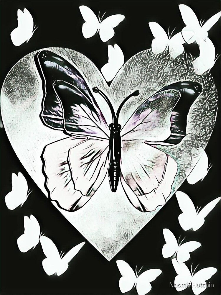 "Flutter by heart - 1" Sticker by NaomiFHutchin | Redbubble