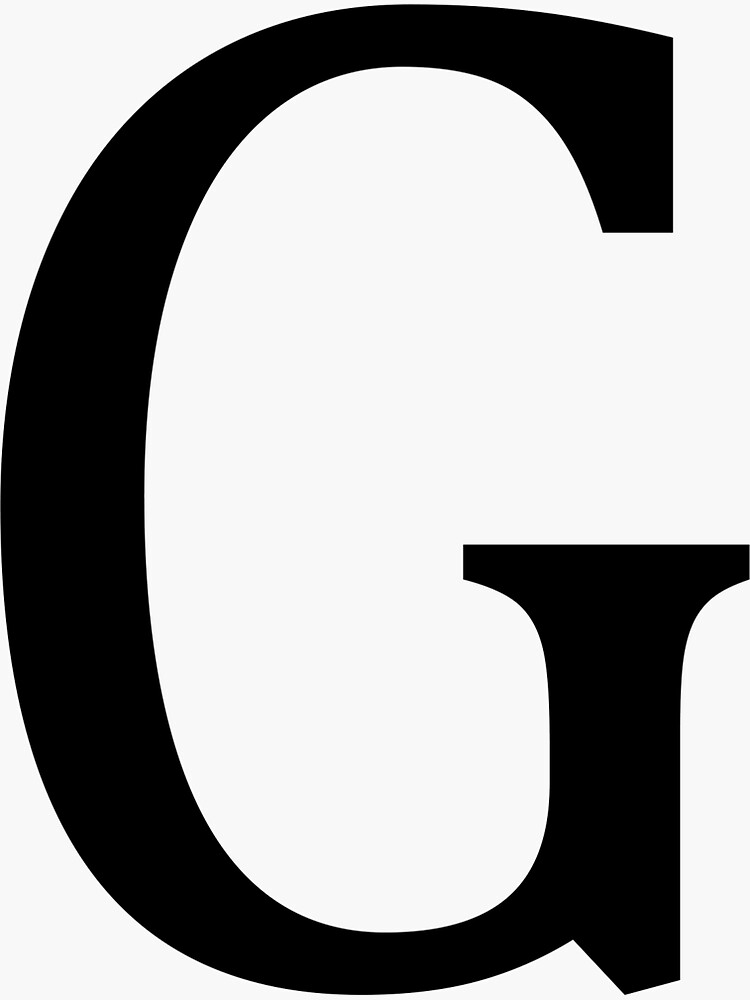 "G letter " Sticker for Sale by Brainstorme | Redbubble