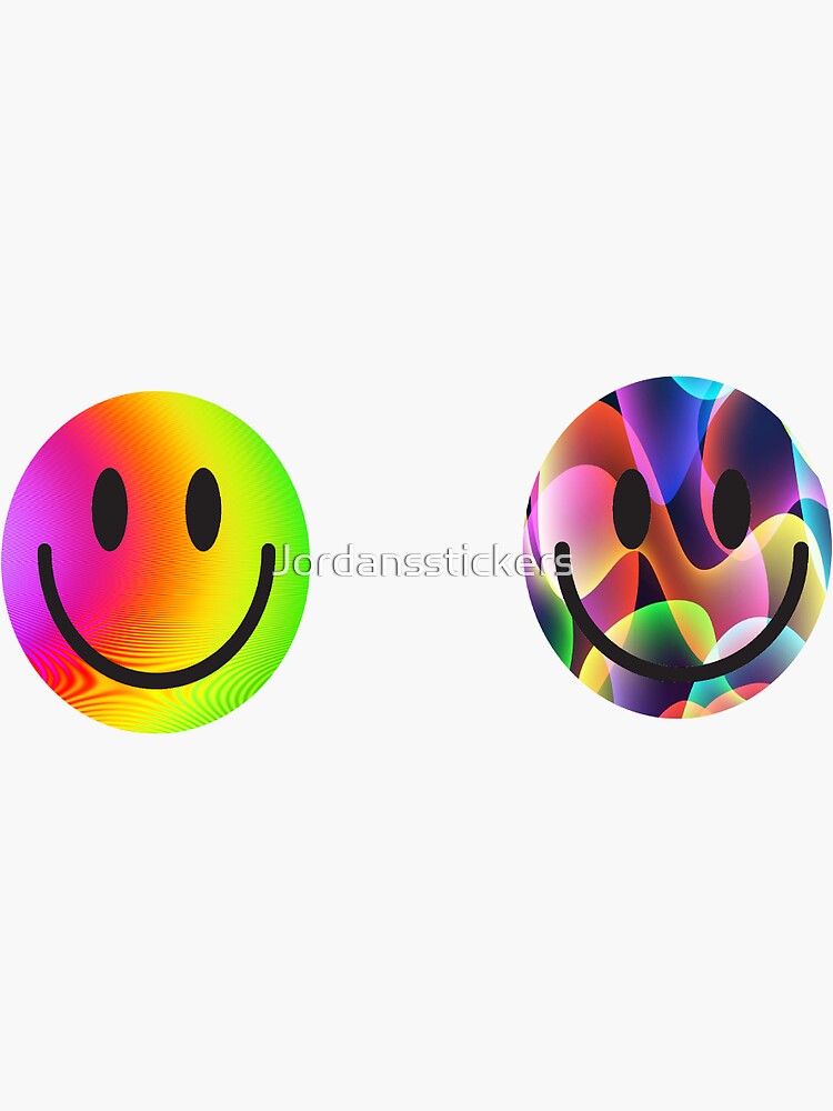 "funky smiley faces" Sticker by Jordansstickers | Redbubble