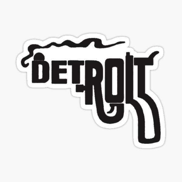 "Detroit Gun Revolver Essential" Sticker for Sale by sudegudeg | Redbubble