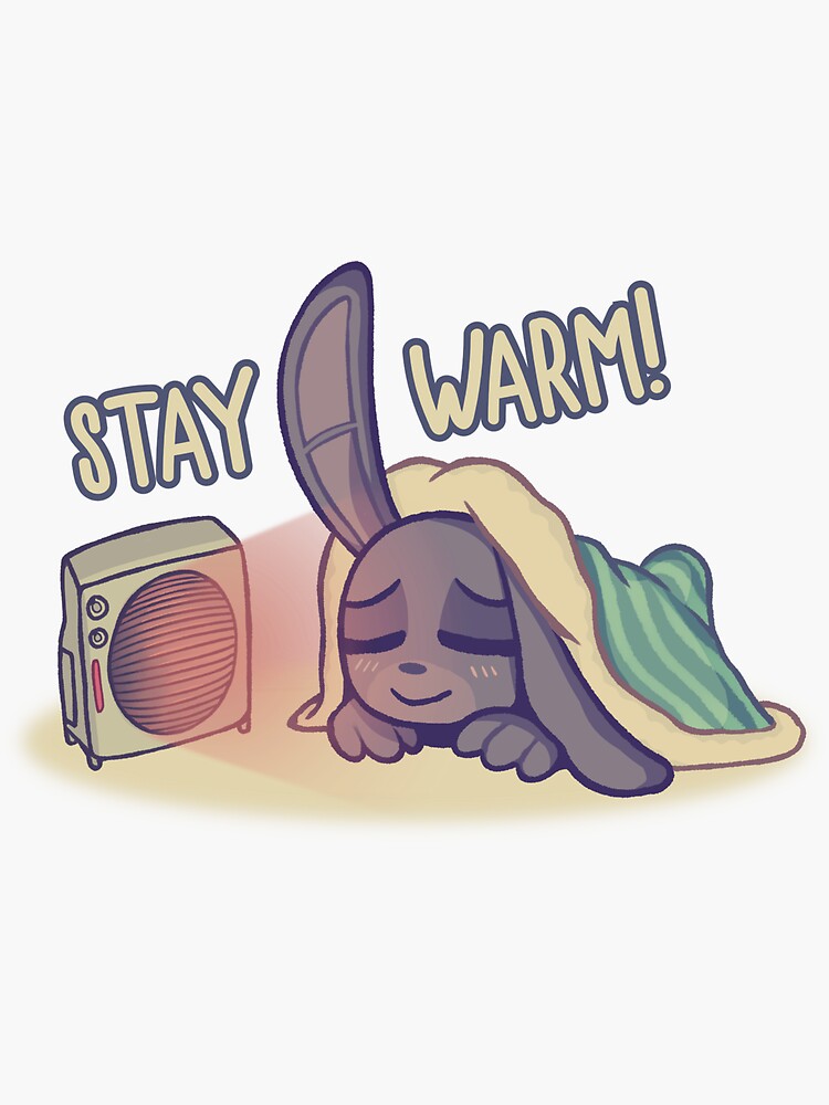 "Stay Warm!" Sticker for Sale by Worglock | Redbubble
