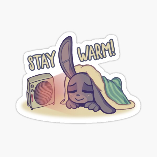 "Stay Warm!" Sticker for Sale by Worglock | Redbubble