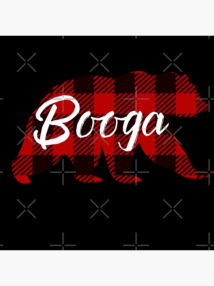 Póster «Oso de cuadros rojo y negro Booga» de RedeemedDesigns | Redbubble