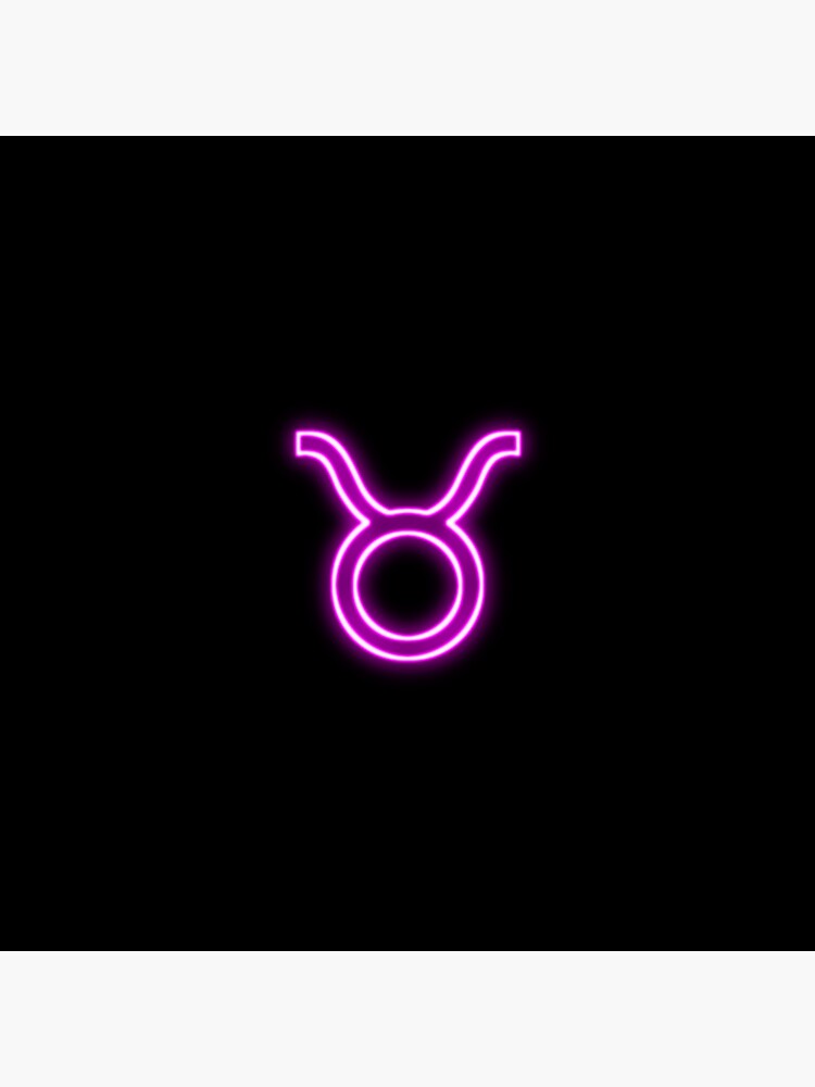 "Bright Pink Neon - Taurus the Bull Star Sign" Sticker by podartist ...