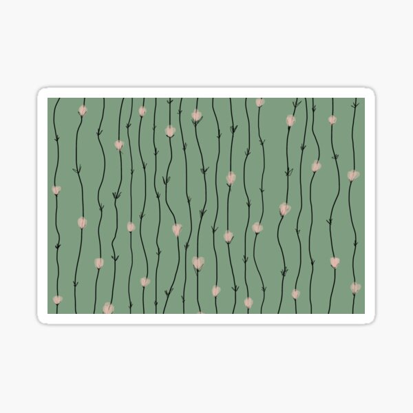 "Cactus inspired pattern with pink flowers" Sticker by pumpqin | Redbubble