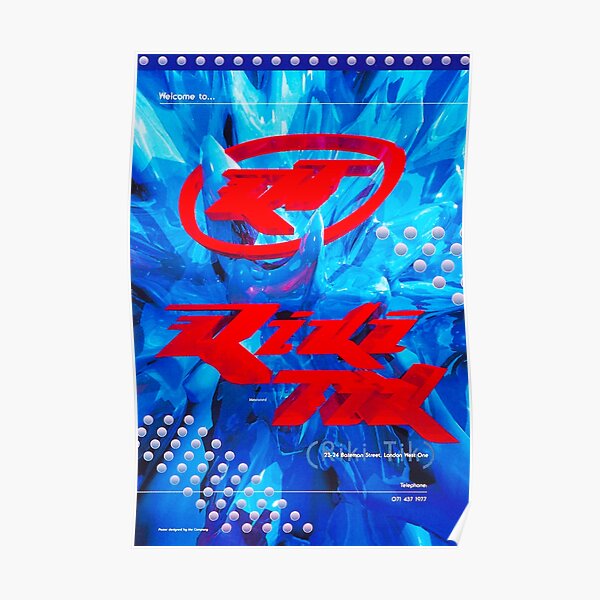 "Y2K BLUE ICE RAVE FLYER" Poster for Sale by Glossypop | Redbubble
