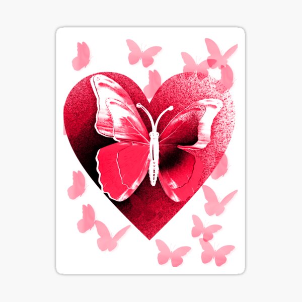 "Fluttering heart" Sticker for Sale by NaomiFHutchin | Redbubble