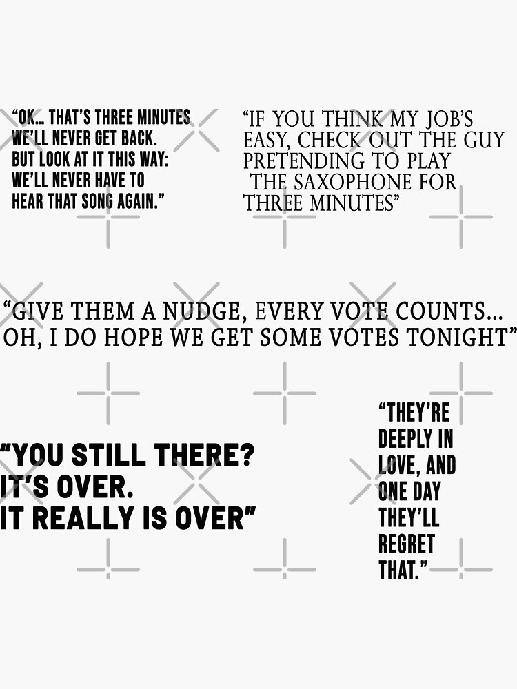 "Best Eurovision's quotes sticker pack" Sticker for Sale by missmarylin ...