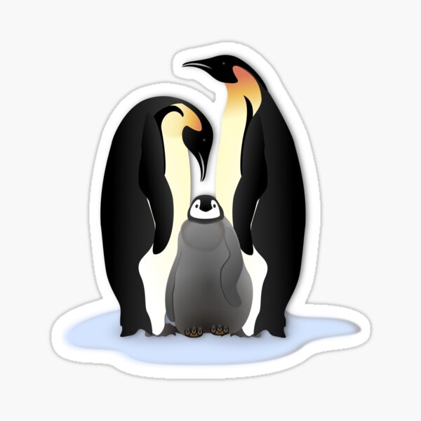 "Emperor Penguins Nesting" Sticker for Sale by pdgraphics | Redbubble