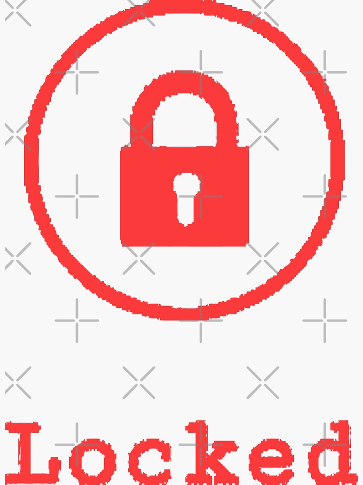 "Red Locked" Sticker by Ortus-Pieces- | Redbubble