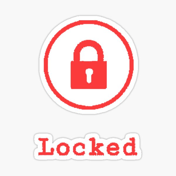 "Red Locked" Sticker by Ortus-Pieces- | Redbubble