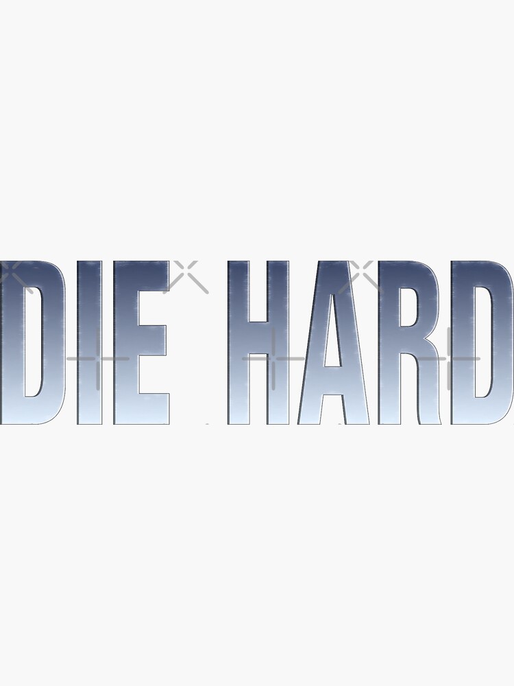 "DIE HARD title card" Sticker for Sale by Linubidix | Redbubble
