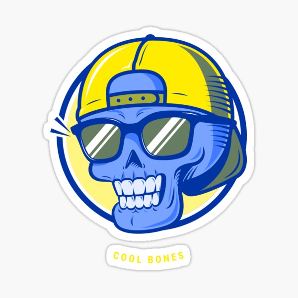 "Cool bones" Sticker for Sale by Sacone | Redbubble