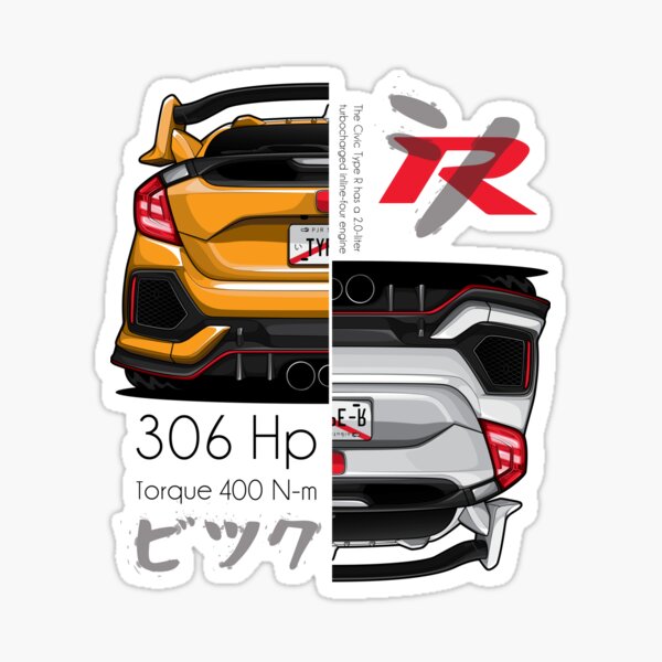 "Type-R spec" Sticker for Sale by pjrstudio | Redbubble