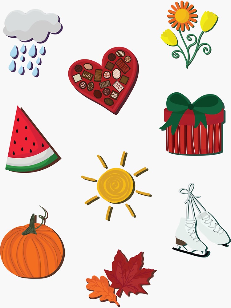"Four Seasons Sticker Pack" Sticker by KDesigns- | Redbubble