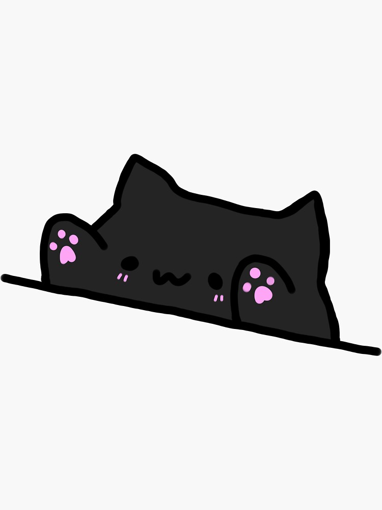"Black Bongo Cat" Sticker for Sale by aramew | Redbubble