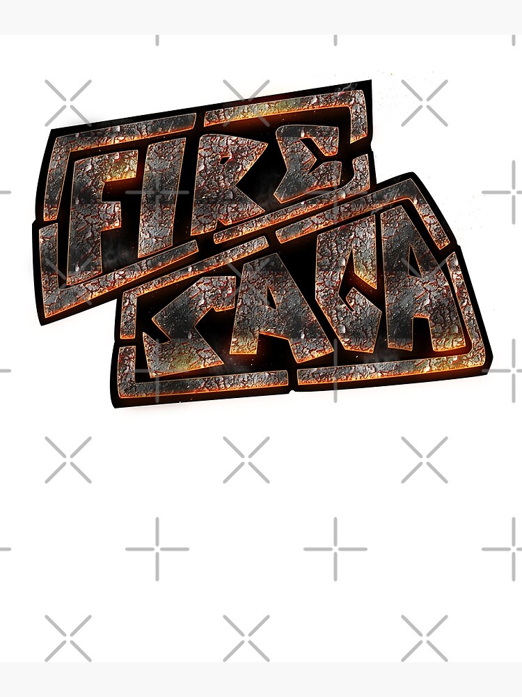 "Fire Saga Logo Volcanic Rock" Poster for Sale by PinkPlatypus | Redbubble